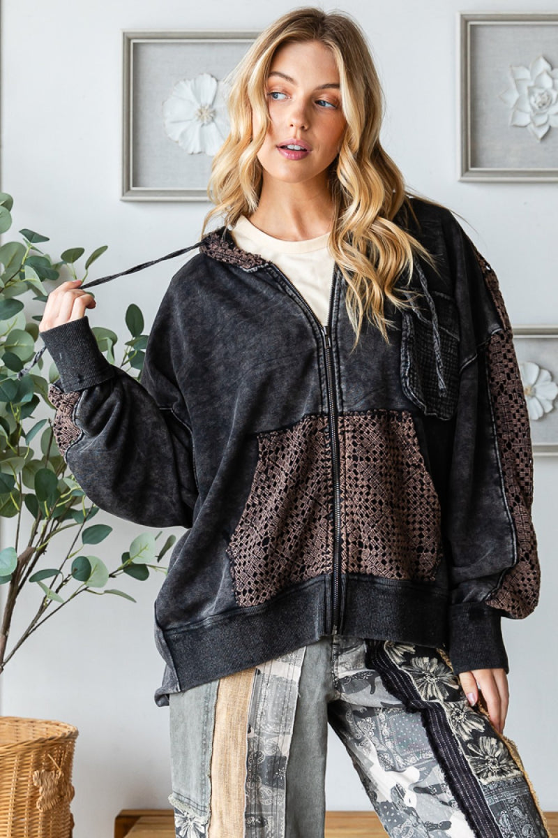 Oli & Hali Solid Color Open Twist Back Jacket in Black – June Adel